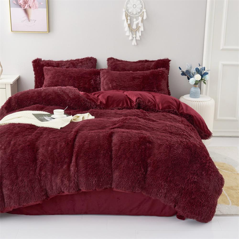 How to Style a Room Maroon Bedding – Shaggy Bedding